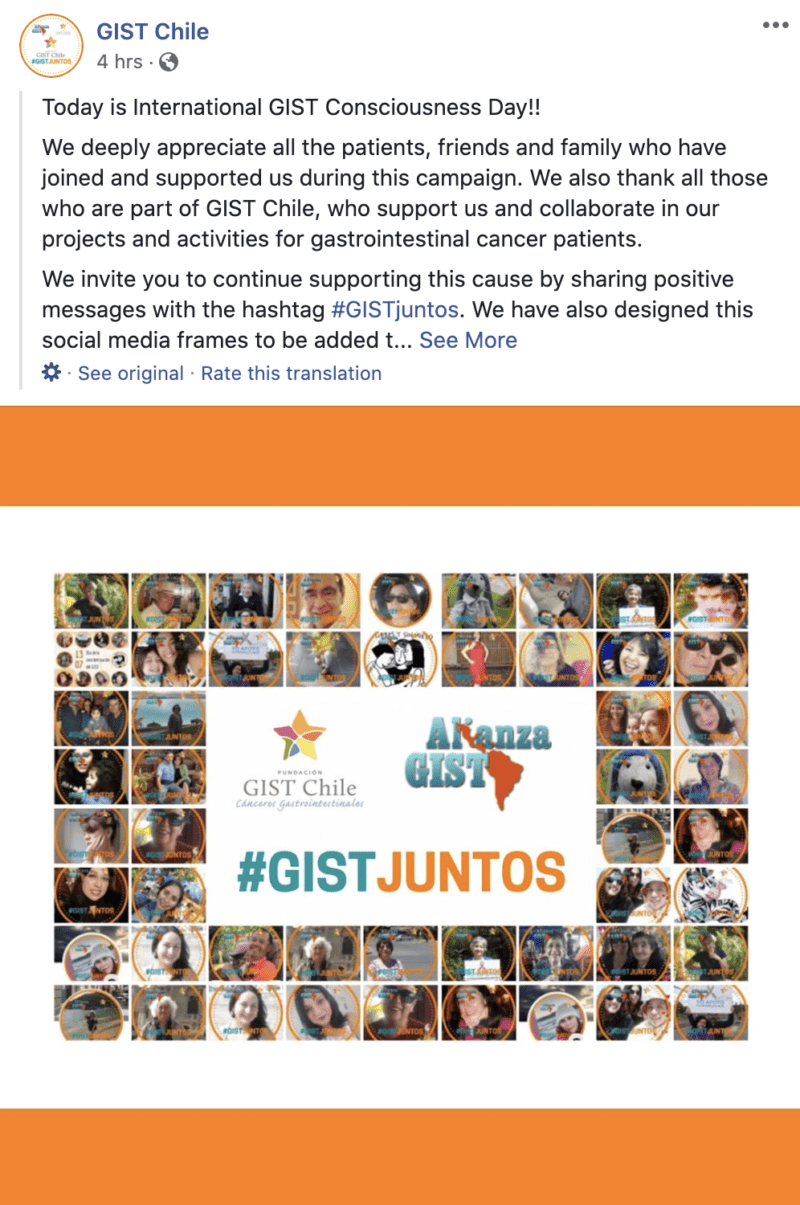 GIST Awareness Day 2020 - Chile - The Life Raft Group